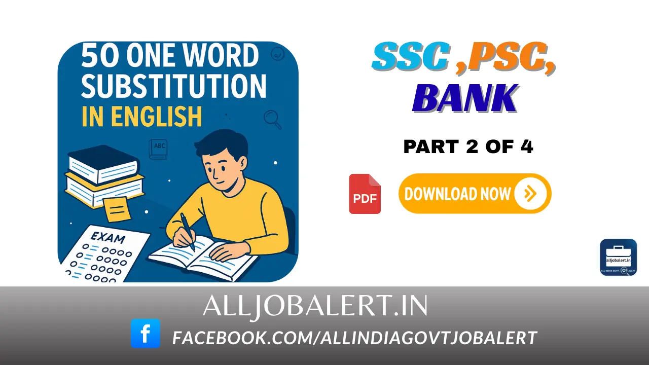 Top 50 One Word Substitution in English | Download Free One Word ...