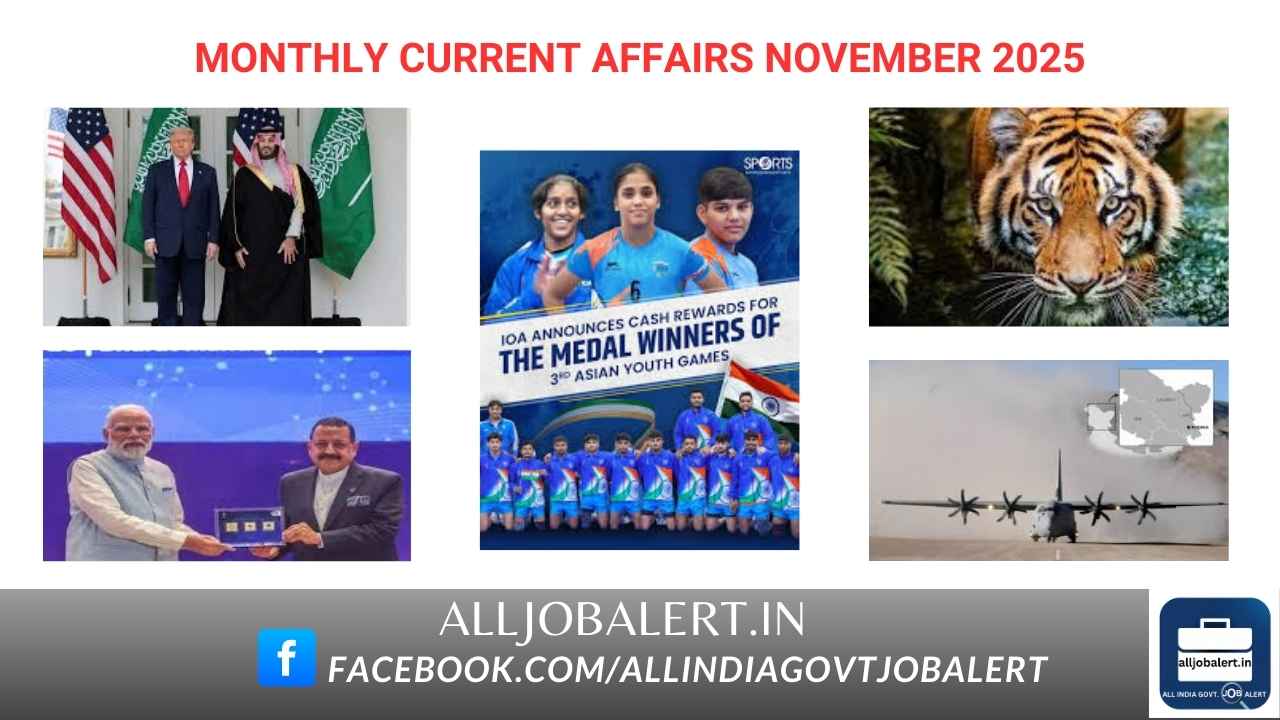 November 2025 Current Affairs: Schemes, Important Events