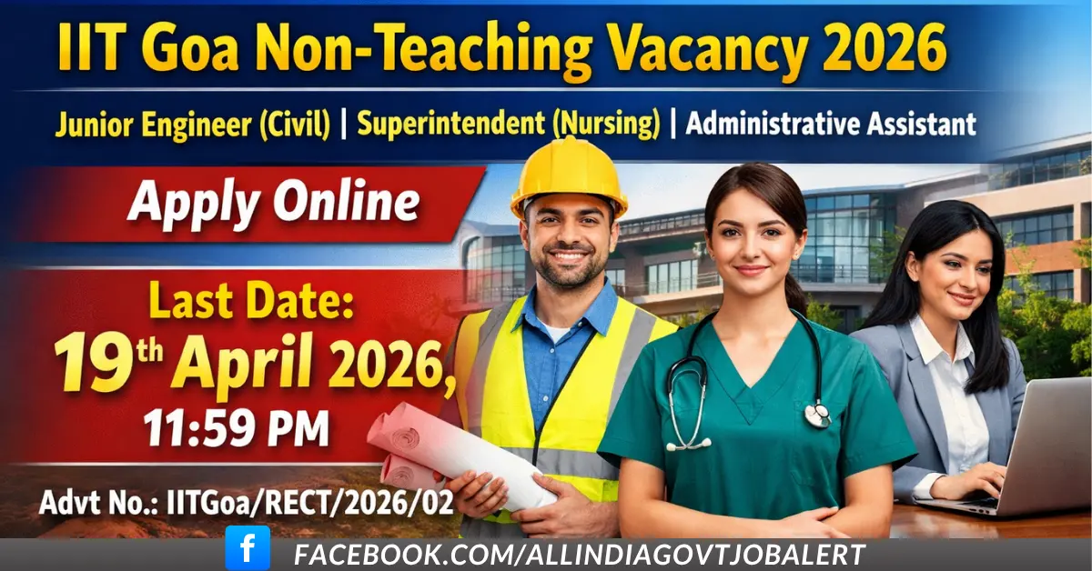 IIT Goa Latest Notification 2026 Out for Junior Engineer ...