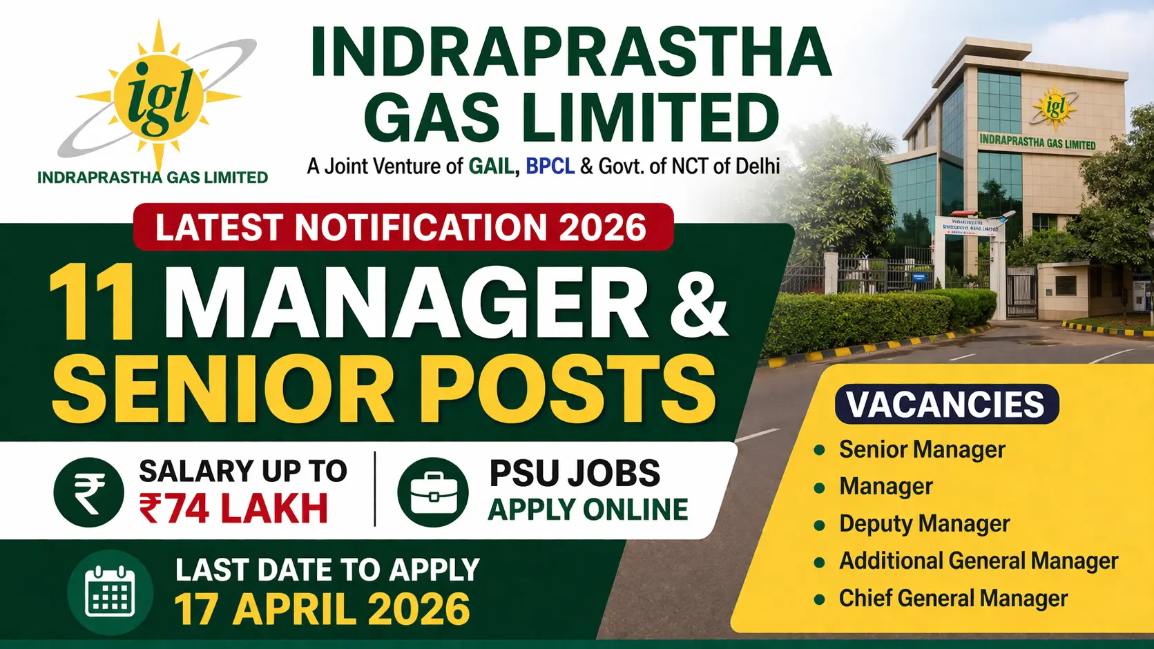 Indraprastha Gas Limited Recruitment 2026 Latest Notification: 11 ...